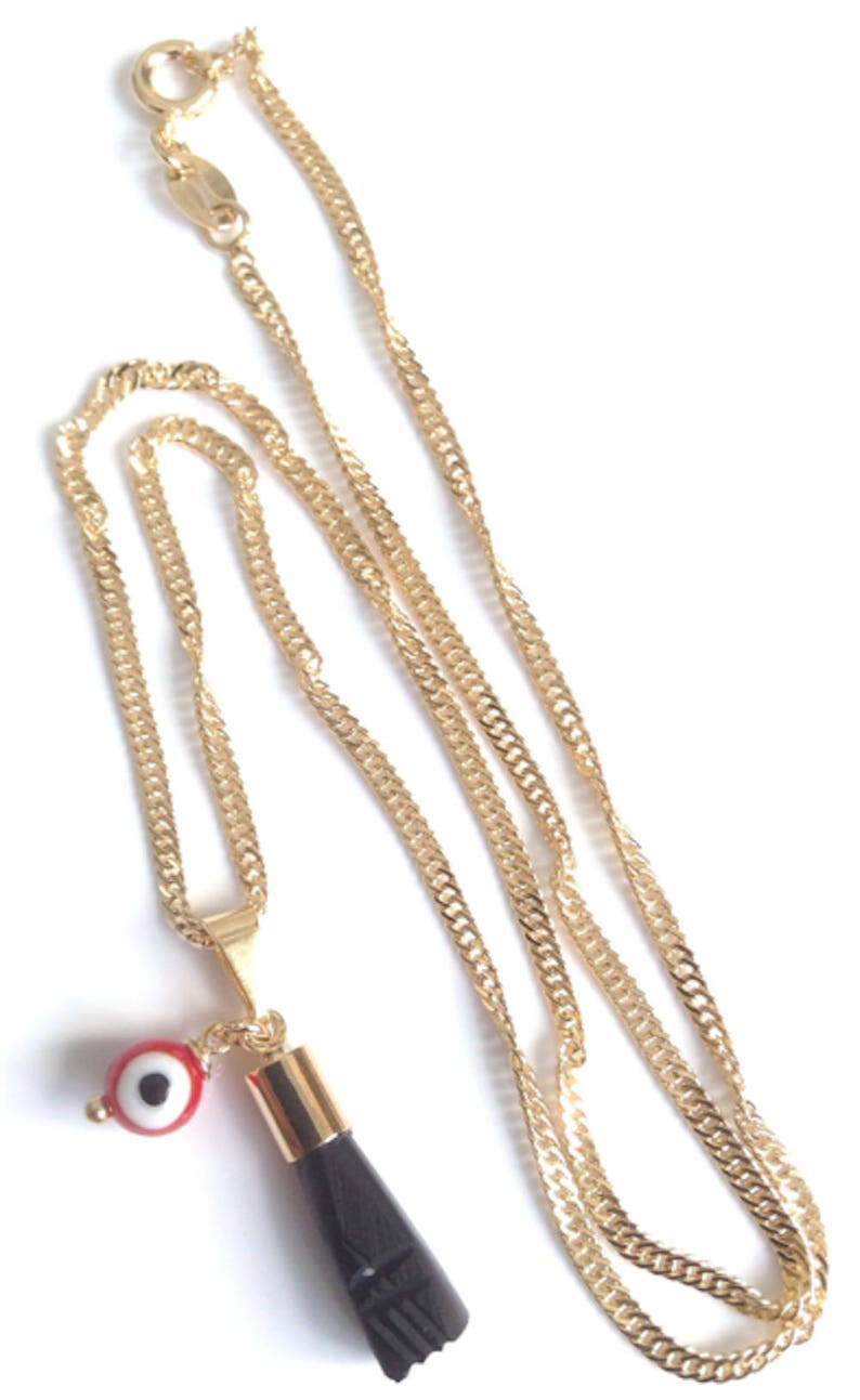 Mano De Azabache, Protection Charm Necklace, Genuine Azabache Pendant ...