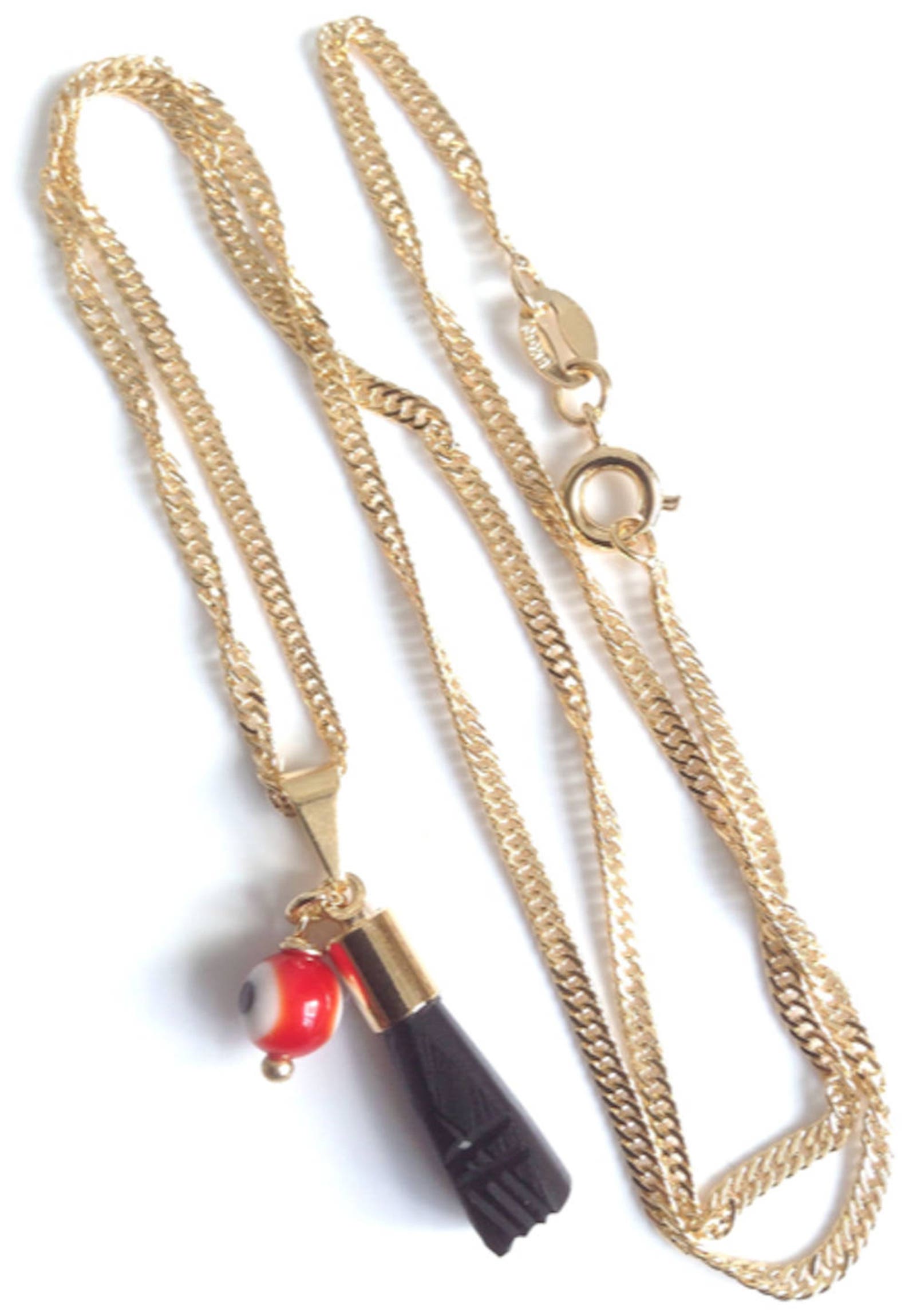 Mano De Azabache Protection Charm Necklace Genuine Azabache - Etsy