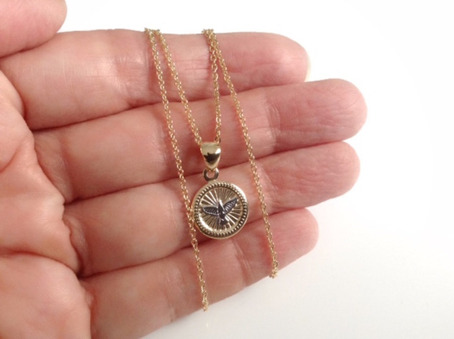 Holy Spirit Charm Necklace Catholic Jewelry Religious - Etsy