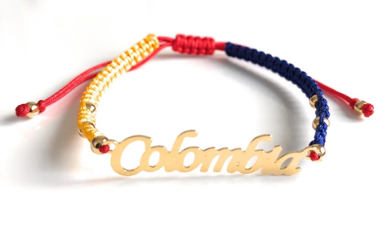 Colombia Flag Bracelet Tricolor Colombia Gift Pulseras De | Etsy