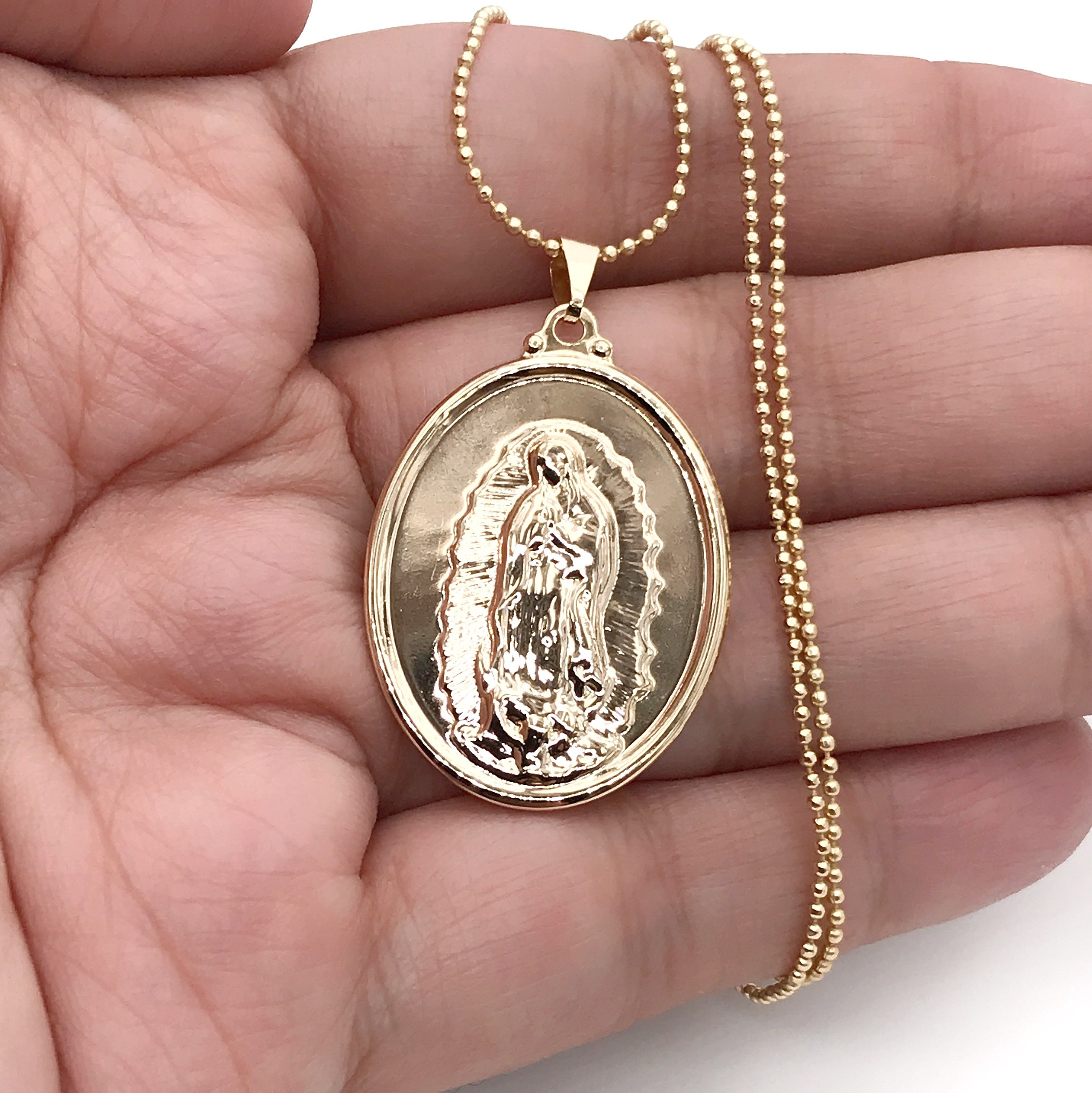 Virgen De Guadalupe Gold Pendant