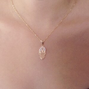 Mano De Fatima Necklace Hand of God Gold Hand of Fatima Chain Minimal ...