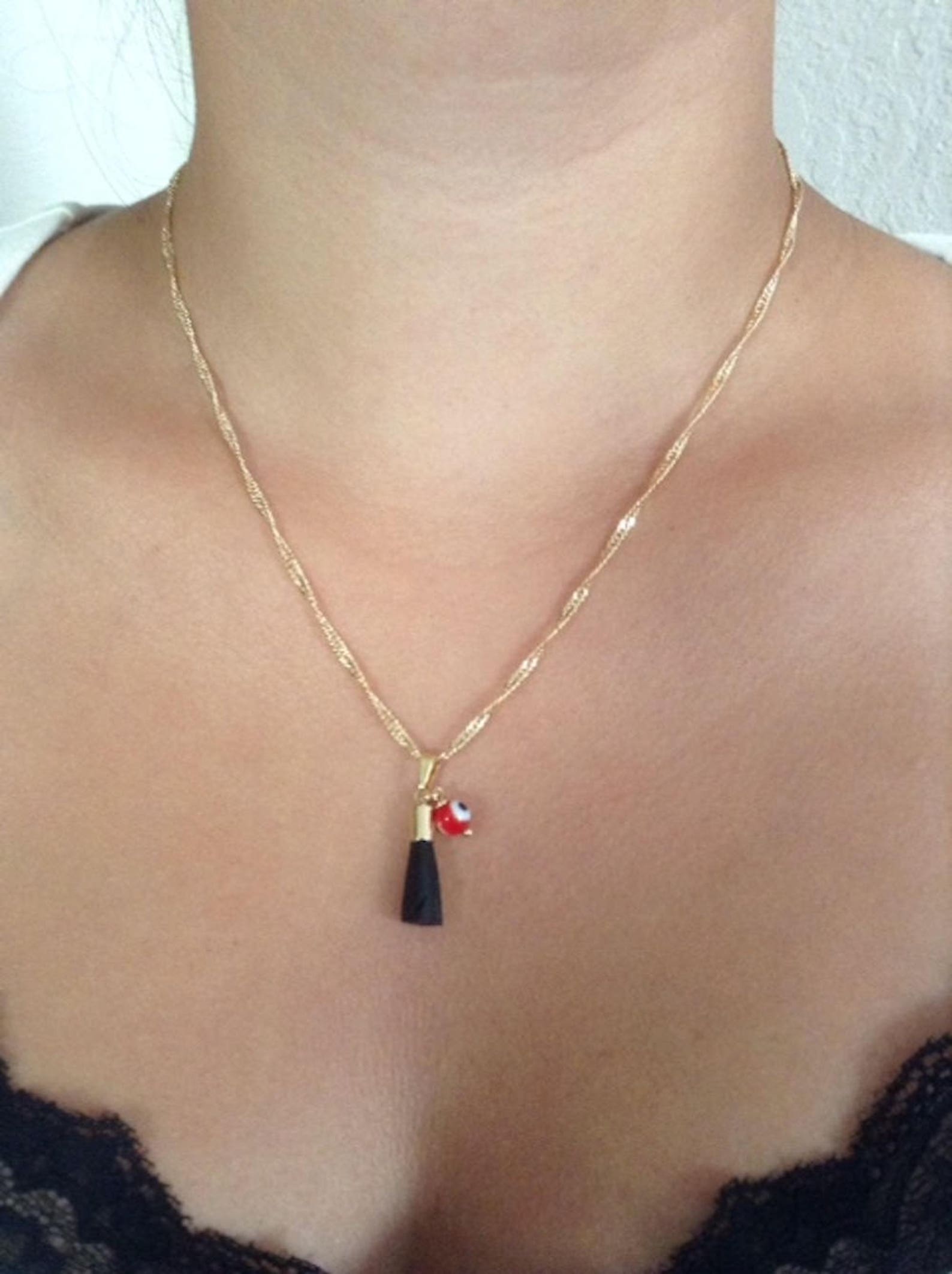 Mano De Azabache, Protection Charm Necklace, Genuine Azabache Pendant ...