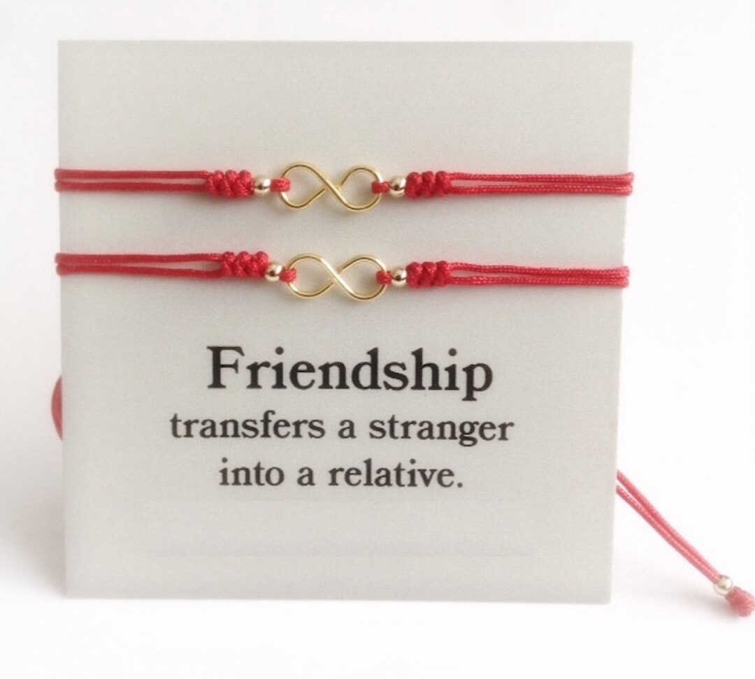 Infinity Bracelet Gold, Friendship Red String Bracelet, Best Friend ...