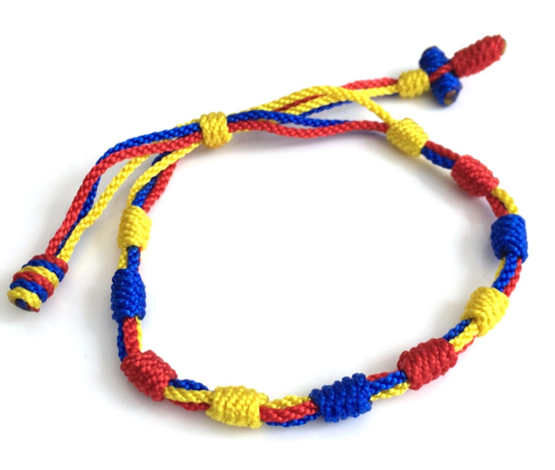 Colombia Flag Bracelet, Tricolor Colombia Gift, Pulseras De Colombia ...