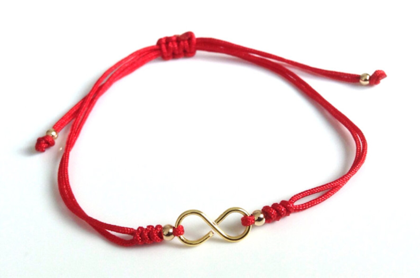Infinity Bracelet Gold Friendship Red String Bracelet Best - Etsy