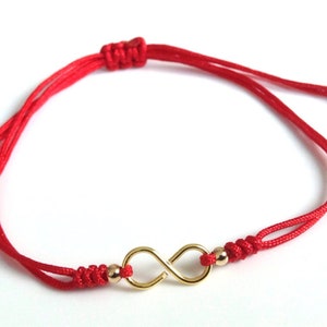 Infinity Bracelet Gold, Friendship Red String Bracelet, Best Friend ...