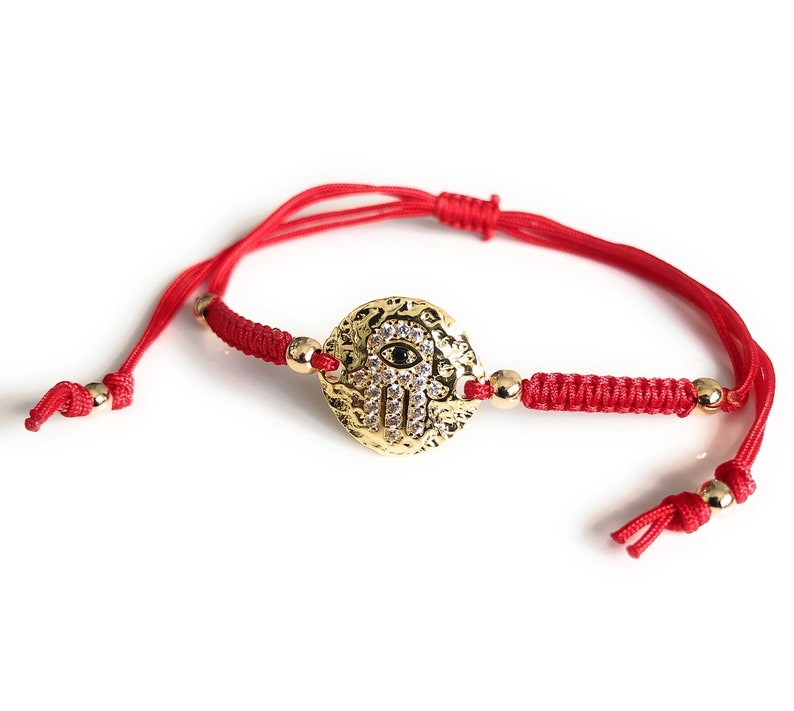 Hamsa Red Jewelry, Evil Eye Bracelet, Hamsa Hand Bracelet, Red String ...
