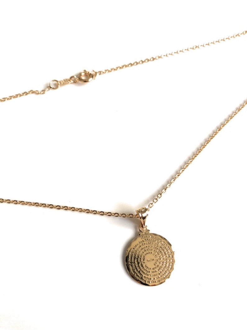 Padre Nuestro Necklace Our Lord Prayer Medal Our Father - Etsy