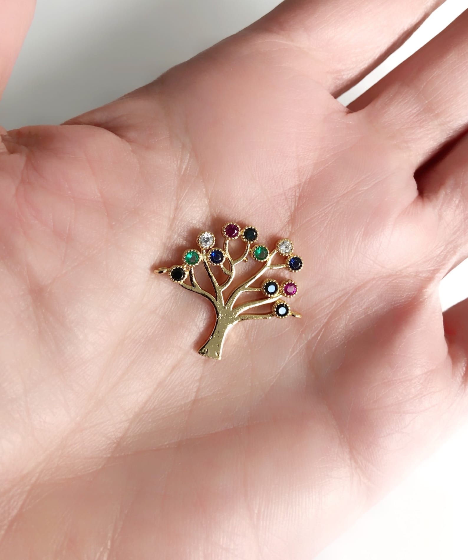 Tree of Life Bracelet, Tree Charm Bracelet, Tree of Life Cubic Zirconia ...