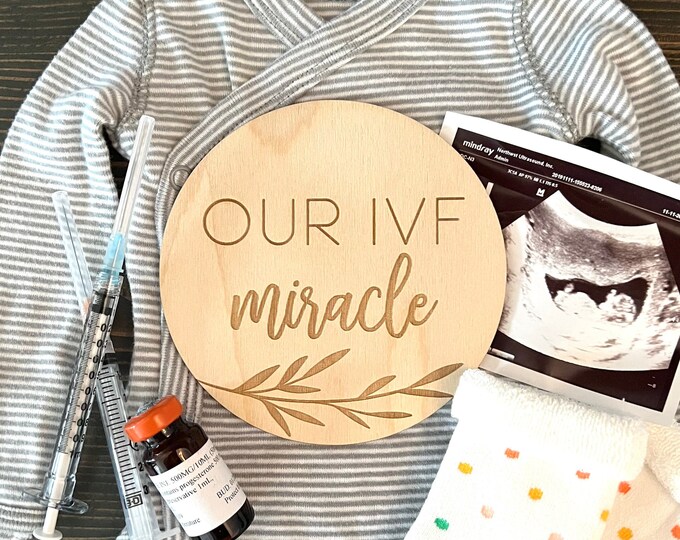 IVF Announcement Sign | Our IVF Miracle Keepsake | Infertility Journey ...