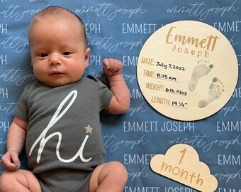 Footprint Birth Sign - Etsy