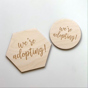 We're Adopting Sign | Adoption Announcement | Adoption Photo Prop - Etsy