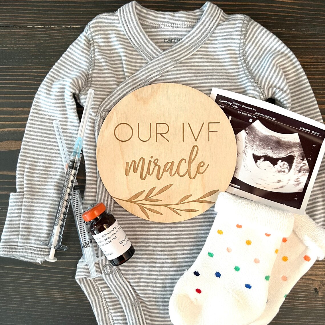 IVF Announcement Sign Our IVF Miracle Keepsake Infertility - Etsy Canada