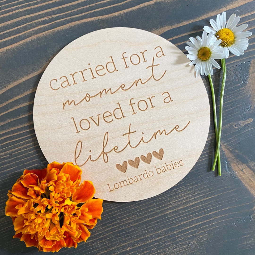 Personalized Miscarriage Keepsake | Carried for a Moment Loved for a ...