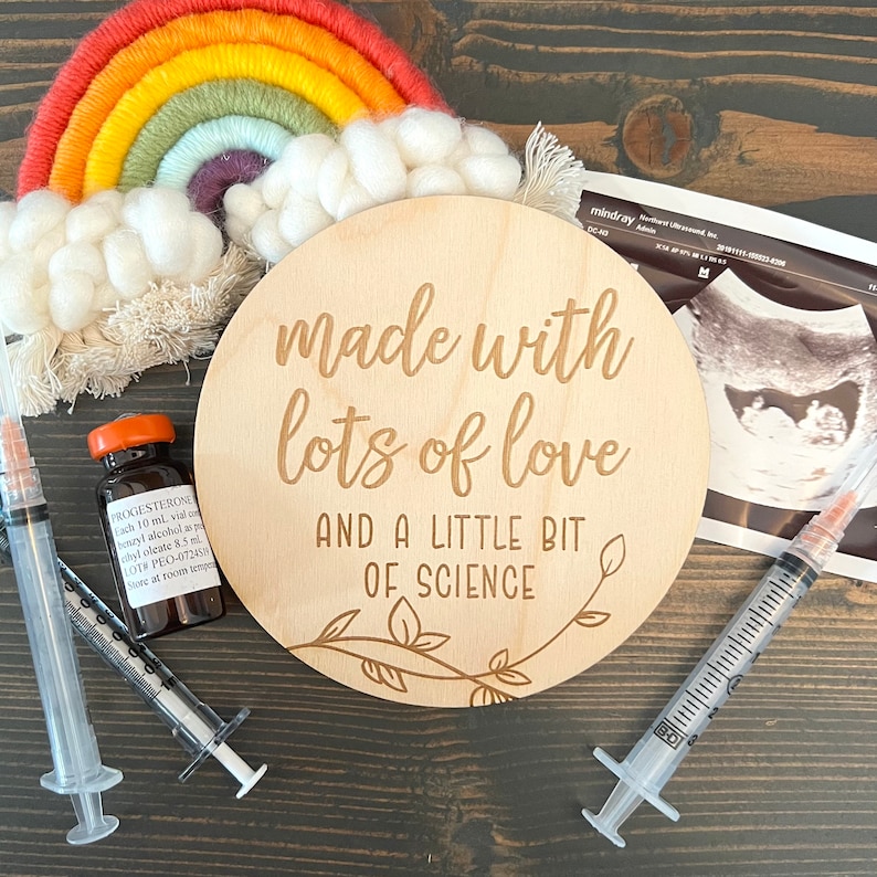 IVF Announcement Sign Our IVF Miracle Keepsake Infertility - Etsy Canada