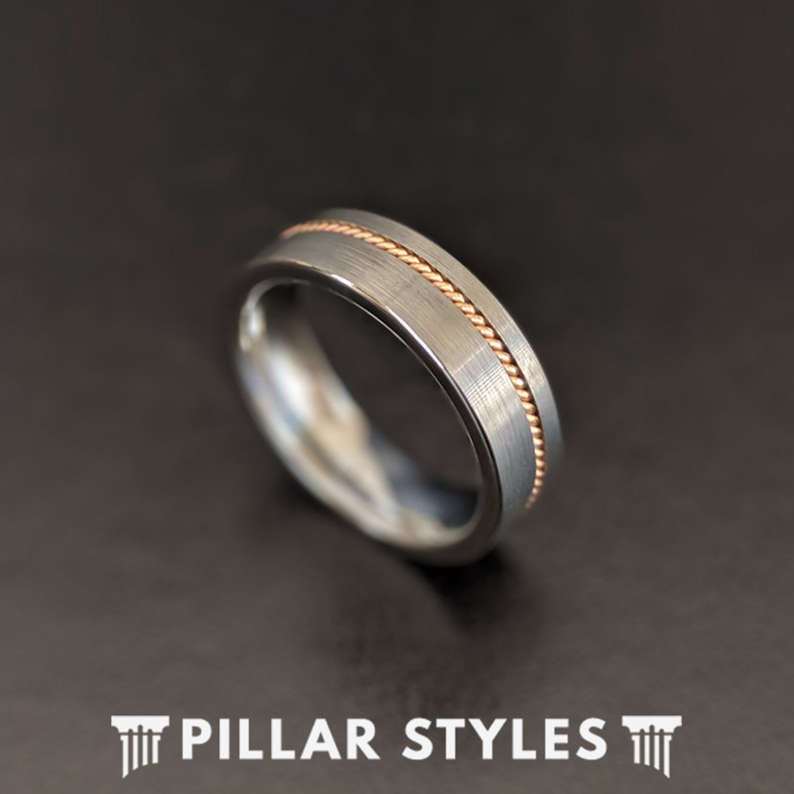 6mm Guitar String Ring Mens Wedding Band Guitar Ring - Unique Mens Ring ...