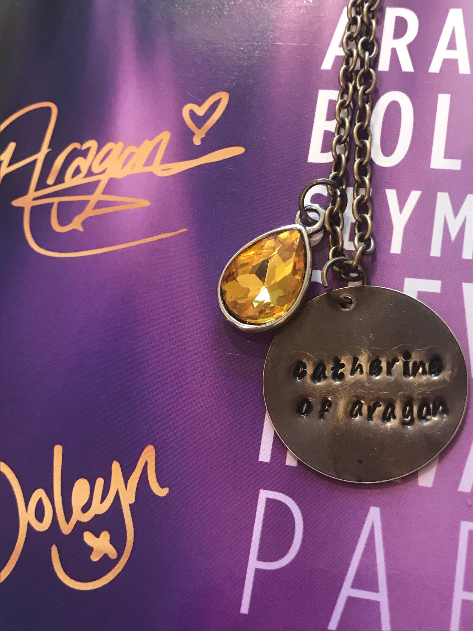 Six Musical Inspired Necklaces: Catherine of Aragon Anne | Etsy