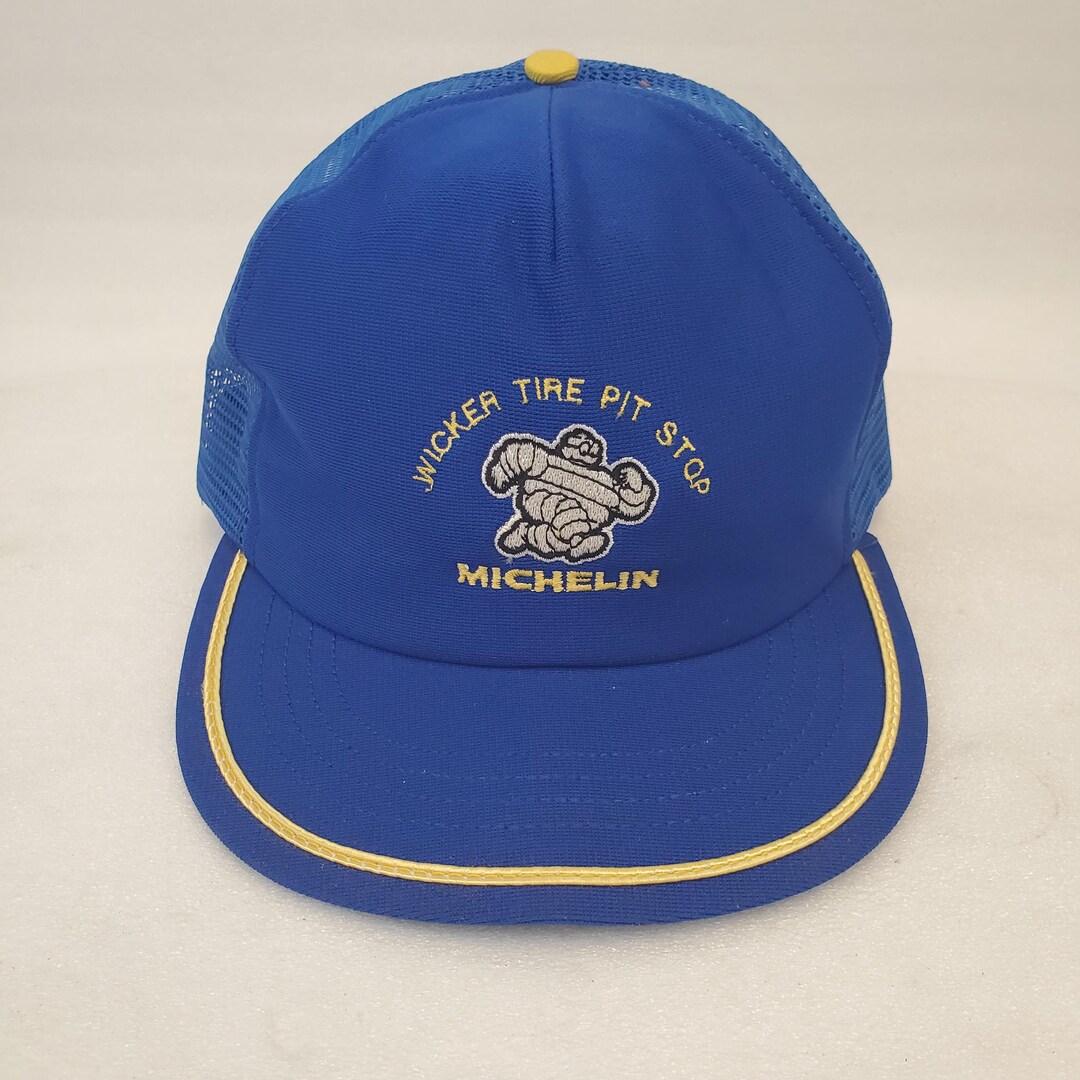 Vintage Michelin Man Trucker Hat Cap Horizon Sportswear 80s Blue ...