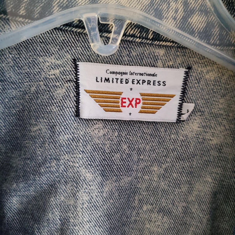 Vintage Limited Express Acid Wash Denim Coat Jacket Large L Women's - Etsy