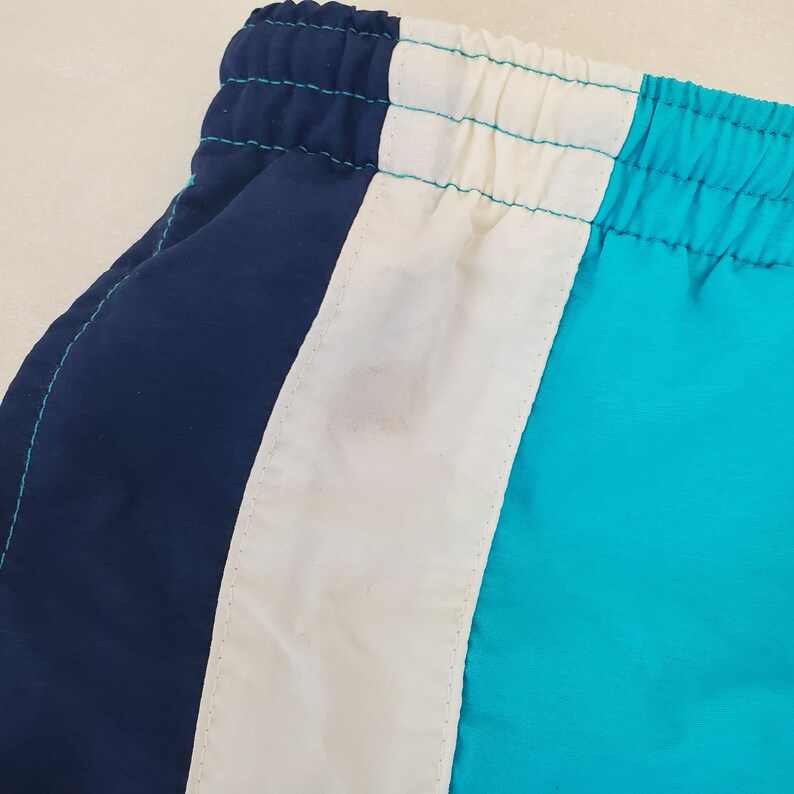 Vintage Men's Jantzen Swim Trunks 80s Large L Made in USA Color Block ...