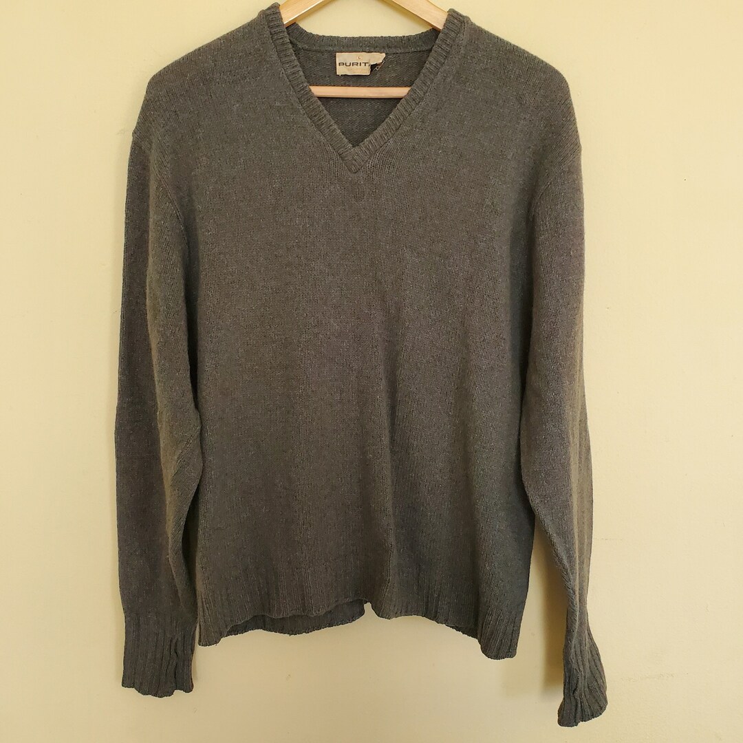 Vintage Puritan Wool Sweater V-neck 60s Made in USA Sz Large L - Etsy
