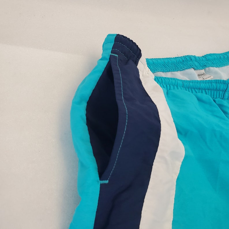 Vintage Men's Jantzen Swim Trunks 80s Large L Made in USA Color Block ...