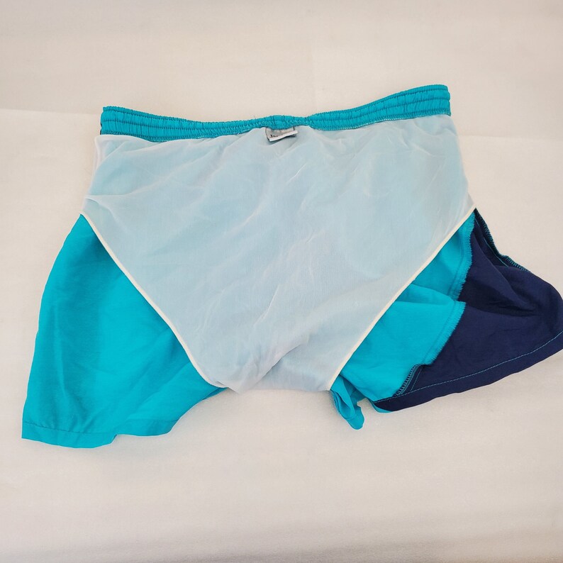Vintage Men's Jantzen Swim Trunks 80s Large L Made in USA Color Block ...