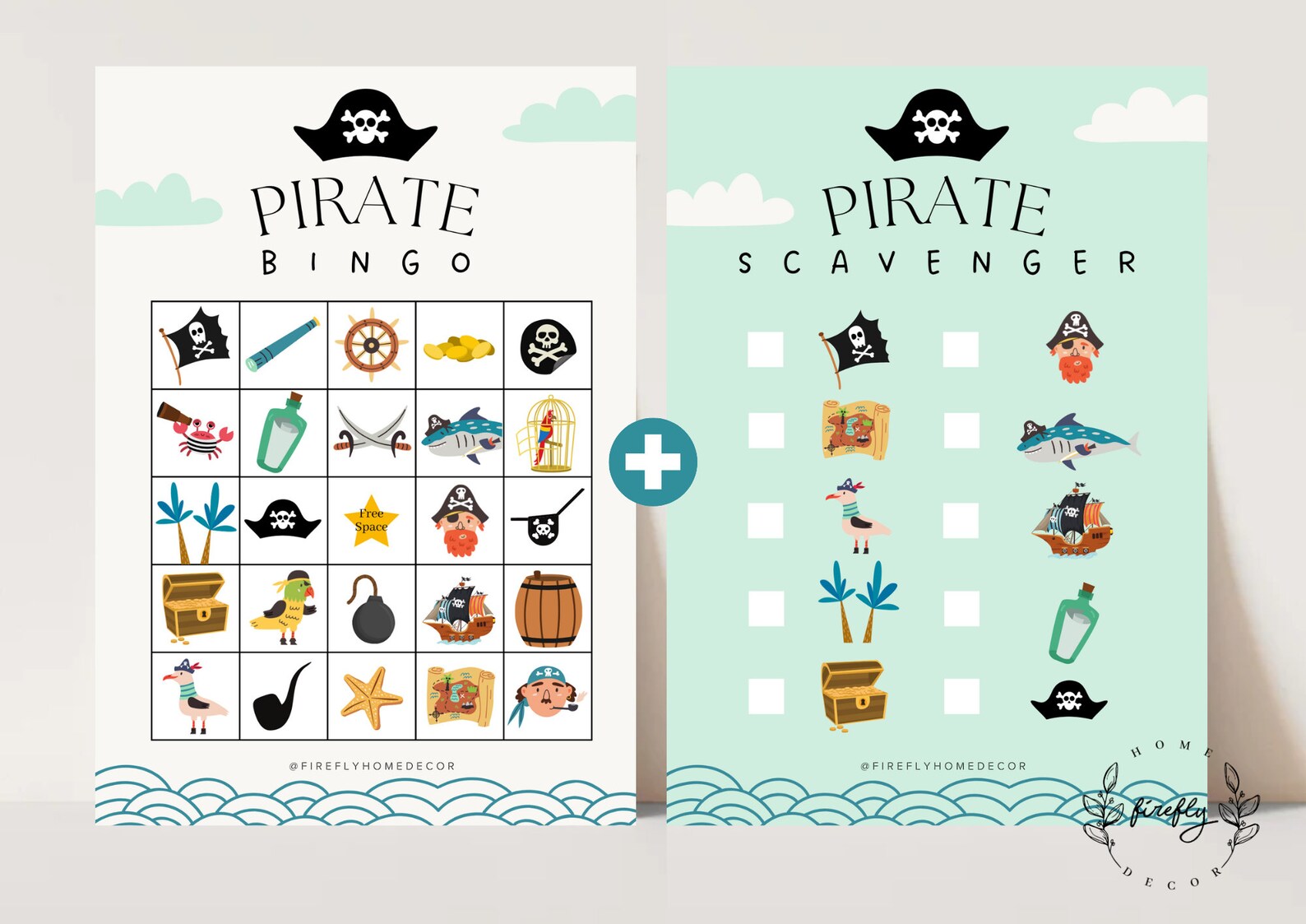 Pirate Bingo / Scavenger Hunt Checklist Game Boys Party - Etsy