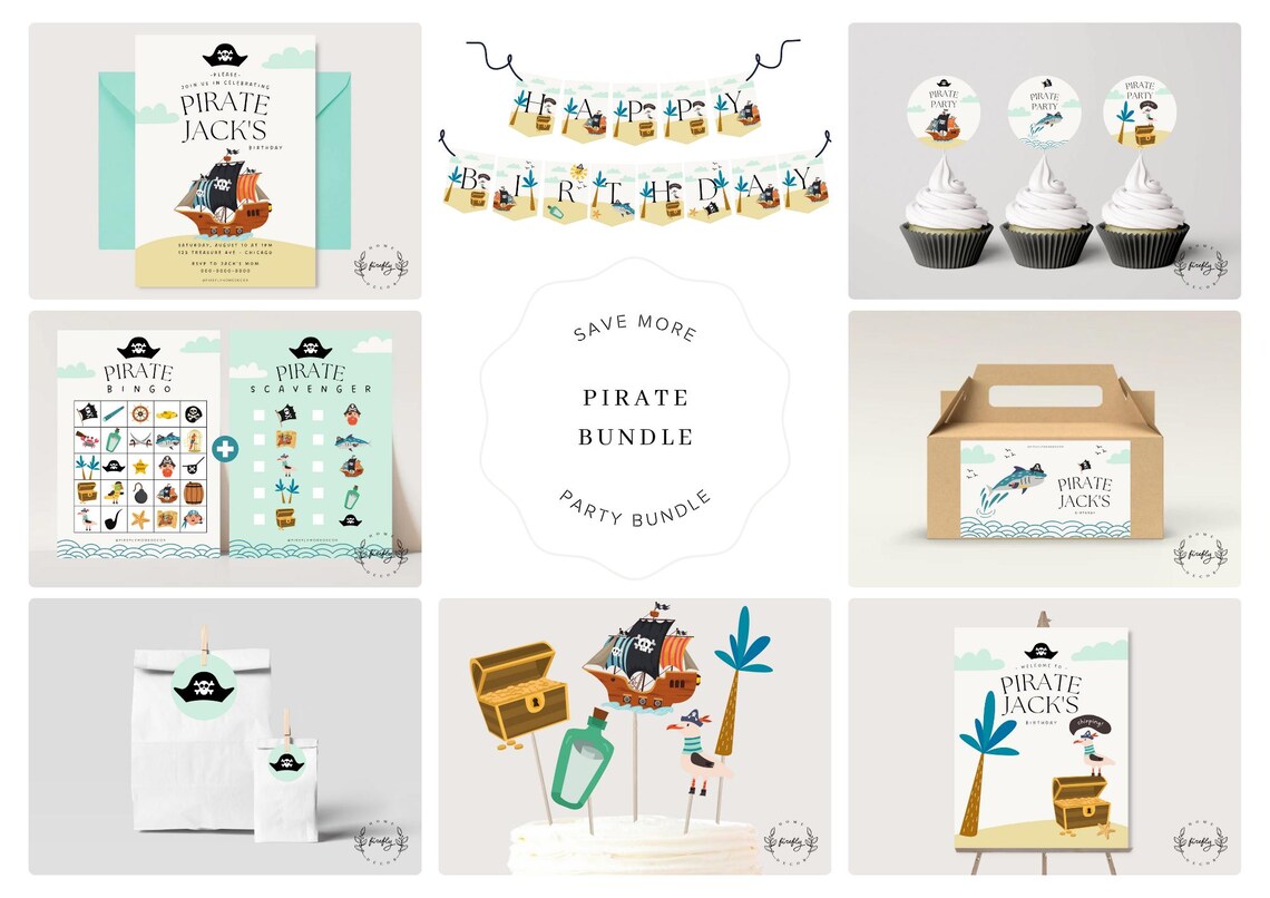 Pirate Bingo / Scavenger Hunt Checklist Game Boys Party Birthday ...