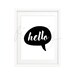 Hello Black - Nursery Wall Art Decor Kids Bedroom Printable Digital Art ...