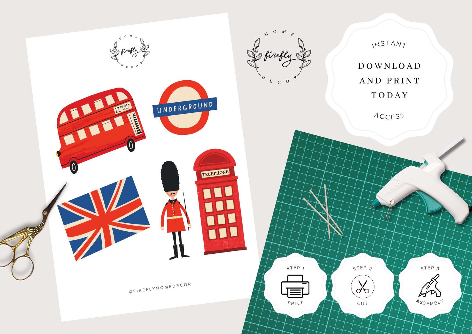 London Cake Topper Boys Centerpieces Birthday Cake Topper Table Party ...