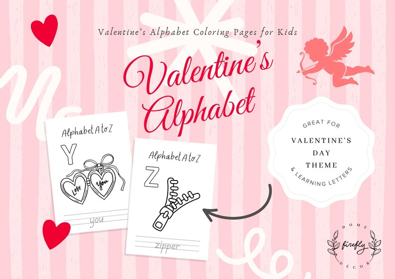 26 Printable Valentine’s Day A–Z Word Tracing Packet - Trace & Color ...