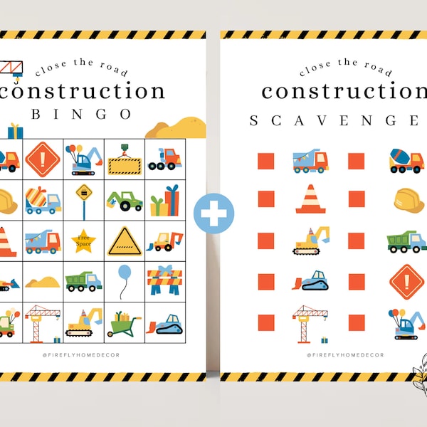 Construction Scavenger Hunt - Etsy