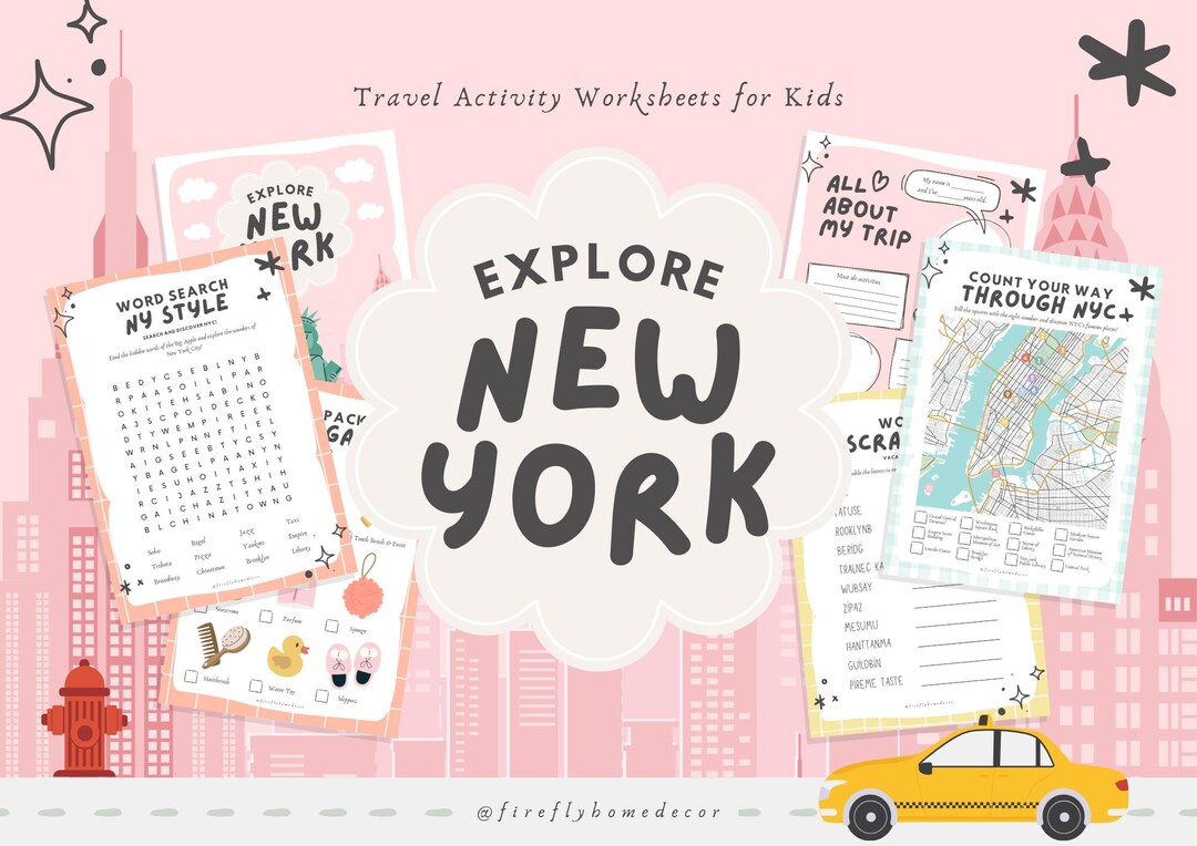 47 New York Activity Worksheets for Kids | Printable NYC Games ...