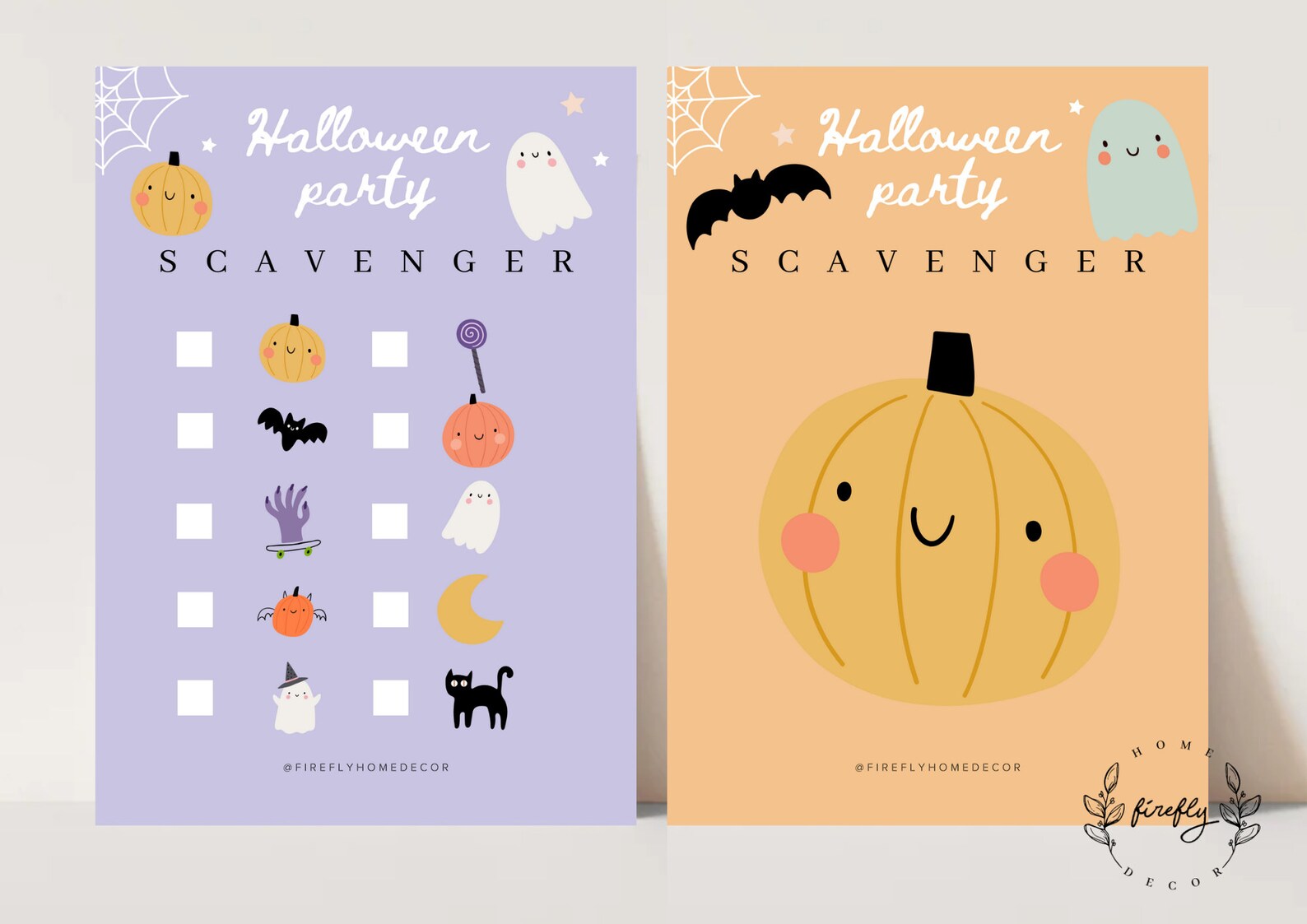 Halloween Party Bingo / Scavenger Hunt Checklist Game Girl/boy Party ...