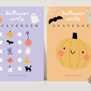 Halloween Party Bingo / Scavenger Hunt Checklist Game Girl/boy Party ...