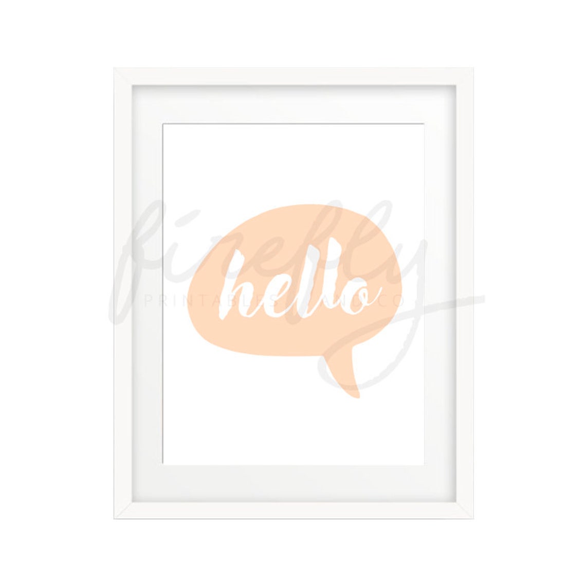 Hello Pink - Nursery Wall Art Decor Kids Bedroom Printable Digital Art ...