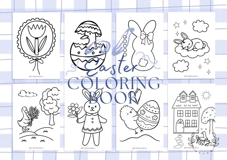 60 Printable Easter Coloring Book - Fun & Color Worksheets - 60 ...