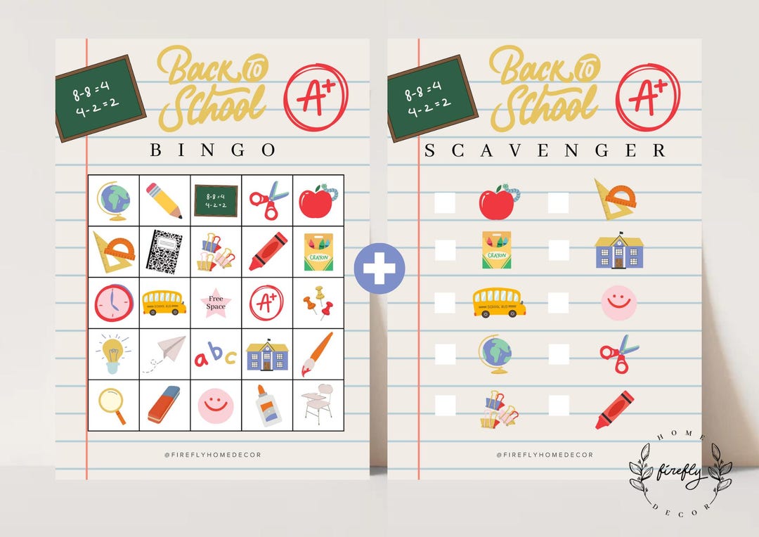 Back to School Bingo / Scavenger Hunt Checklist Game Back to School ...