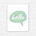 Hello Mint - Nursery Wall Art Decor Kids Bedroom Printable Digital Art ...