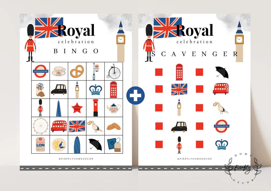 London Bingo / Scavenger Hunt Checklist Game Boys Party Birthday ...