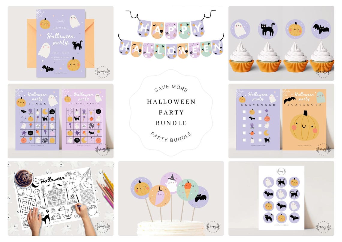 Halloween Party Bingo / Scavenger Hunt Checklist Game Girl/boy Party ...