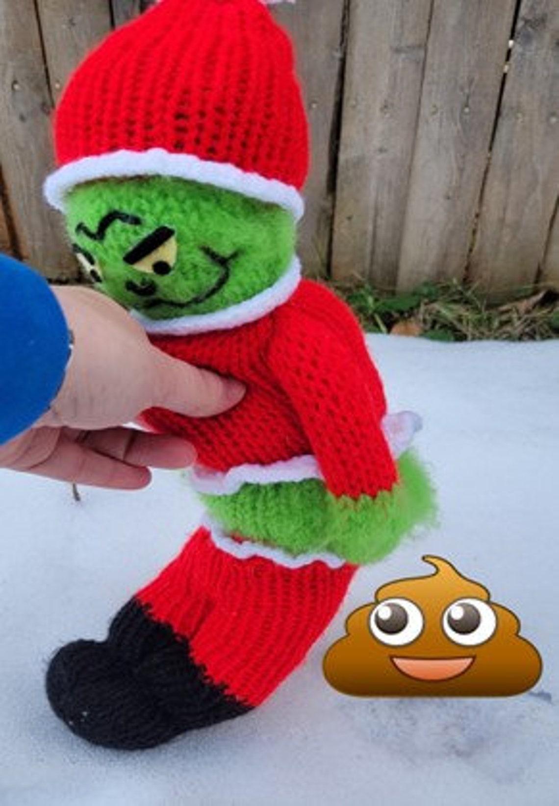 Mooning Grinch Crochet Knitting Machine Doll Funny How the Grinch Stole ...