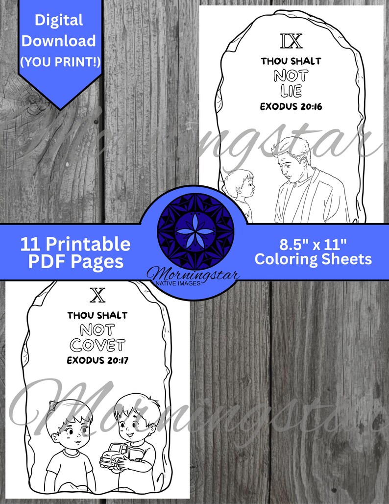 10 Commandments Tablets Coloring Pages | Bible Verse Printable ...