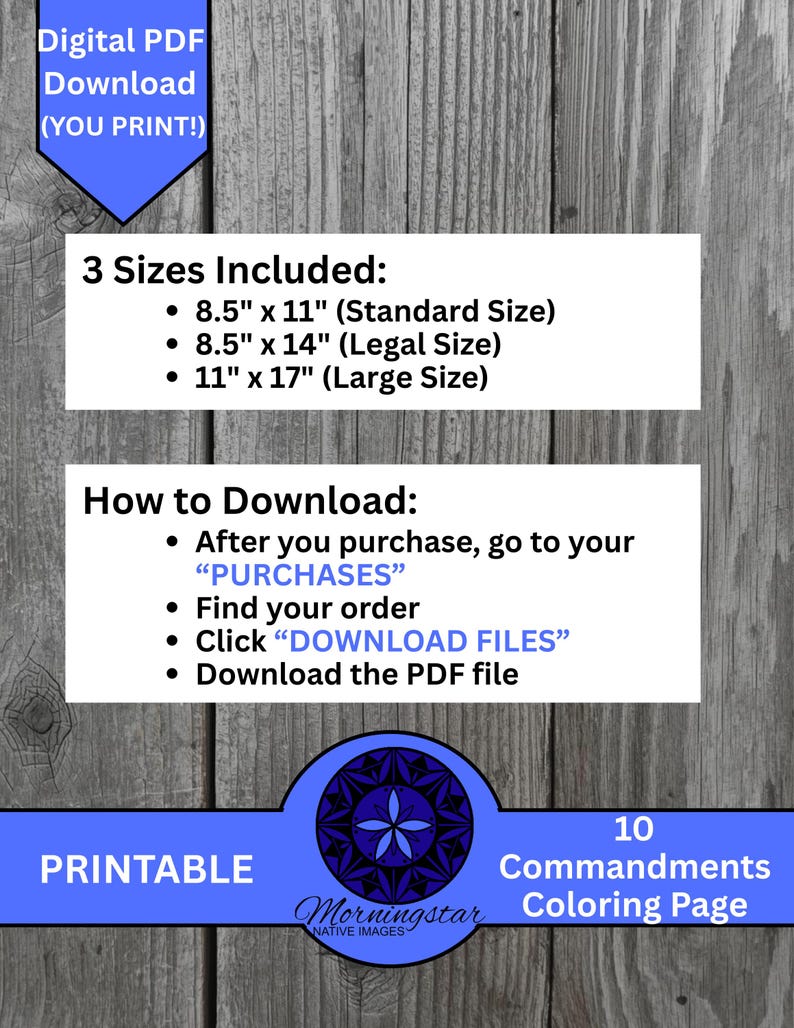10 Commandments Coloring Page | Bible Verse Printable (3 Sizes ...