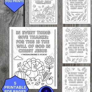 1 Thessalonians 5:18 Coloring Page | Give Thanks Printable | Christian ...