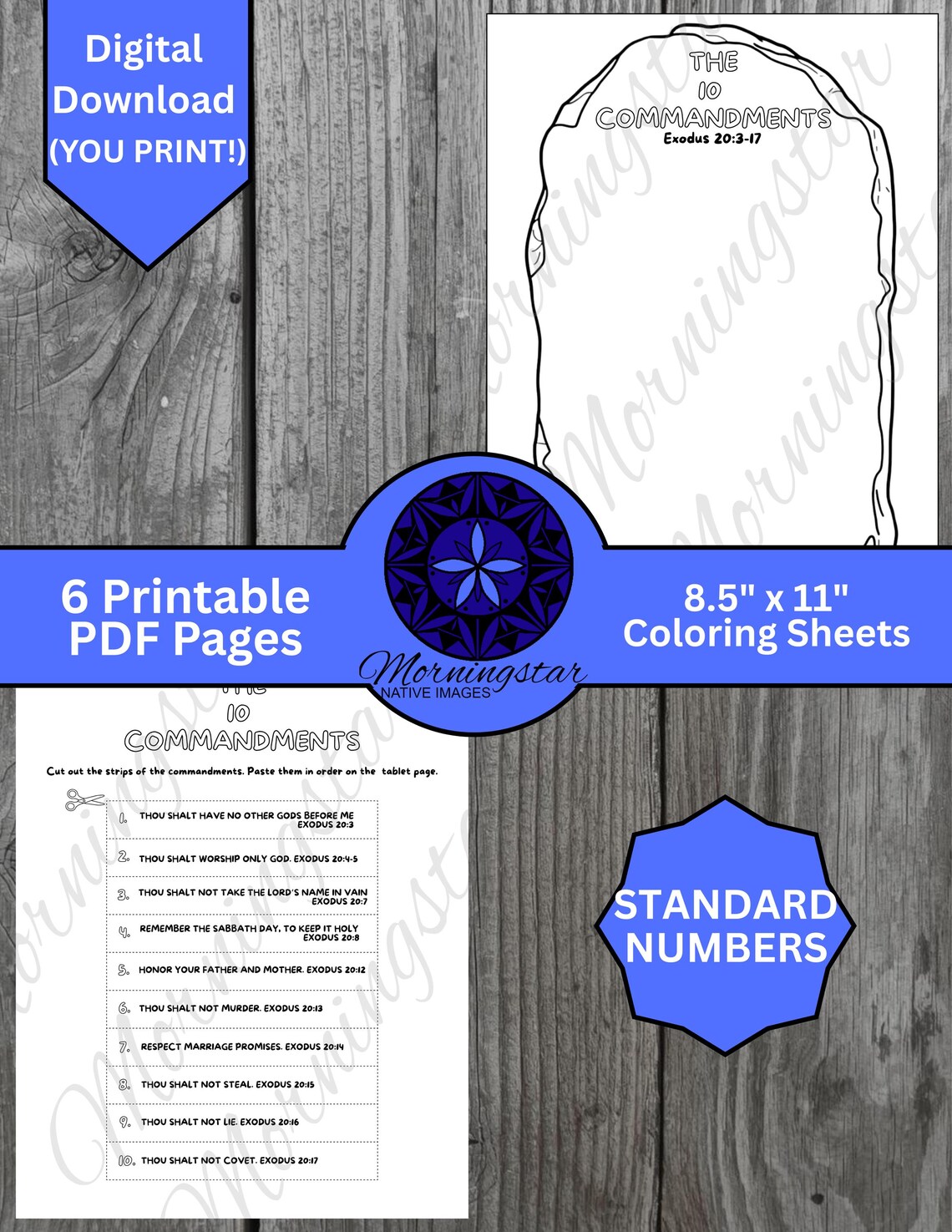 10 Commandments Cut & Paste Activity | Sunday School Printable (PDF) - Etsy