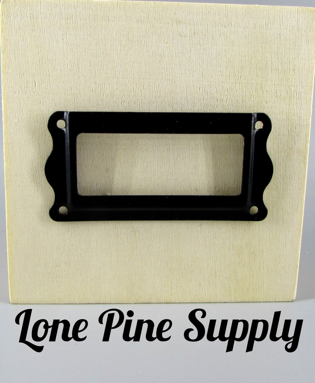 6 Antique Brass Drawer Label Holders, Drawer Tag Holders, Drawer Label ...