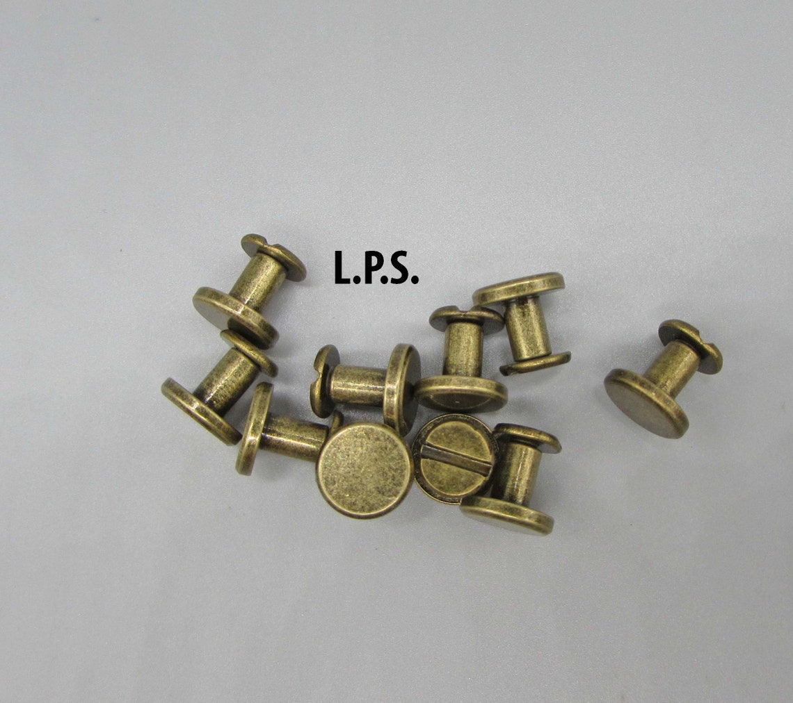 10 Antique Brass Sex Bolts Sex Bolts Double End Bolts Etsy